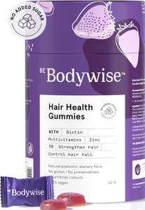Be Bodywise 5000 mcg Biotin Gummies | 2 Months Pack | Stronger Hair ...