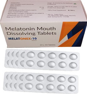 Tecnex Pharma Melatonex Melatonin 10MG Mouth Dissoving Veg-Tablets For ...