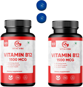 VITAL VIBE Vitamin B12 1500mcg Tablets-Methylcobalamin Energy,Nerve ...
