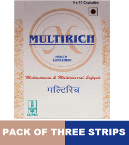 Lupin MULTIRICH MULTIVITAMIN AND MULTIMINERAL SUPPLEMENT CAPSULE (3 ...
