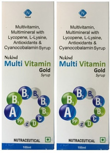 Nukind MULTIVITAMIN GOLD SYRUP FOR MEN AND WOMEN (2*100ML) Price in ...