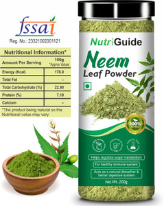 Nutri Guide Neem Powder for Eating | Face Pack | Diabetes | Drink ...