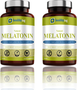 Healthy Tag Sleeping Pills Aid for Deep Sleep with Melatonin Tablets ...