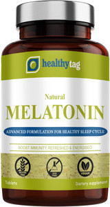 Healthy Tag Sleeping Pills Aid for Deep Sleep with Melatonin Tablets ...