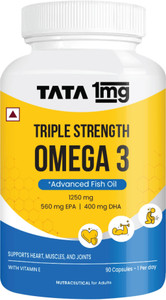 TATA 1mg Triple Strength Omega 3 Fish Oil | 560mg EPA & 400mg DHA High ...