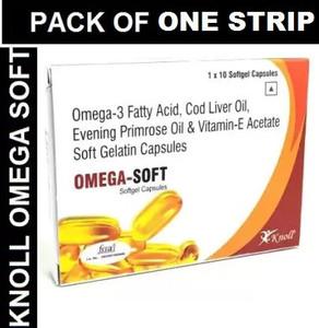 Knoll OMEGA SOFT CONTAINS OMEGA 3 COD LIVER OIL VITAMIN E SOFTGEL ...