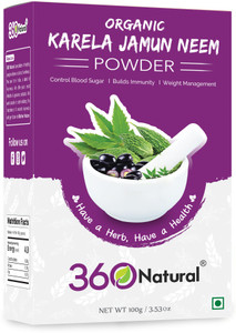 360 Natural Neem Karela Jamun powder for Diabetes | Maintains Blood ...
