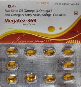 VITAPRO Megatez Omega 369 Derived From Flaxseed Oil Skin Heart Bone ...