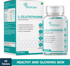 Herbal max L-Glutathione Tablet For Glowing Skin & Reduce Pigmentation ...
