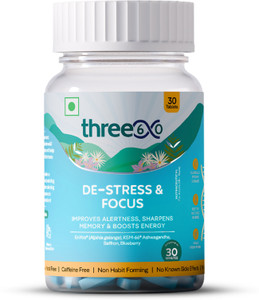 three60 DE-STRESS & FOCUS Tablets | Boosts Focus and Sharpens Memory ...
