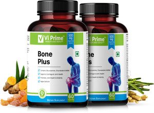 VPrime Bone Plus for Bone Joint, Knee Pain Health Medicine Calcium Veg ...