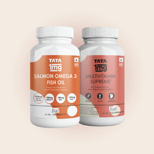TATA 1mg Multivitamin Supreme & Salmon Omega 3 Fish Oil Capsule Price ...