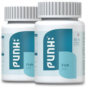 Punh 84% Pure Fish Oil, Omega 3 for Body, Men & Women - 30 Softgels ...
