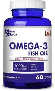 Muscle Mantra Omega-3 1000mg -60 Softgel Capsules Price in India - Buy ...