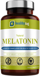 Healthy Tag Sleeping Pills Aid for Deep Sleep with Melatonin Tablets ...