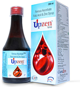 CureZen Pharma UpZen Syrup: Ferrous Ascorbate, Folic Acid and Zinc For ...