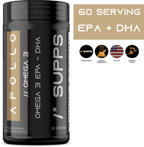 Supps APOLLO Omega 3 Pure Fish Oil For Men and Women -Joints Health and ...