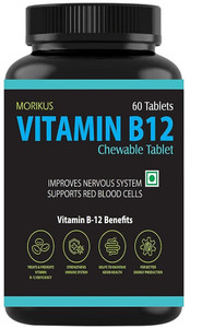 morikus Vitamin B12 with Methyl Cobalamin with Folic Acid+ B6 - 60 Veg ...