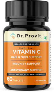 Dr.Provit Vitamin C Chewable Tablets with Zinc for Glowing Skin Hair ...