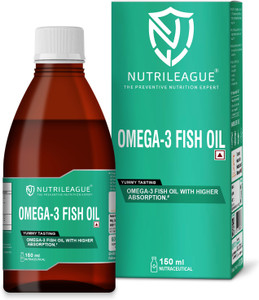 Nutrileague Omega-3 Fish Oil Syrup with EPA&DHA, Brain & Memory-Nonveg ...