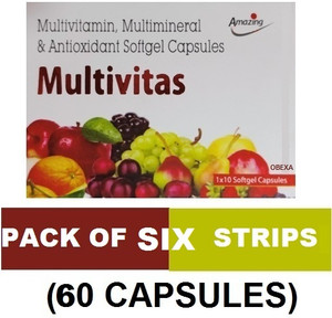OBEXA PHARMA MULTIVITAS MULTIVITAMIN SUPPLEMENT CAPSULE FOR MEN AND ...