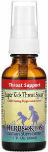 Herbs For Kids Super Kids Throat Spray, Peppermint, 1 fl oz (30 ml ...