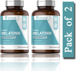 Fitvito Sleeping Pills Aid for Deep Sleep with Melatonin Tablets (H211 ...
