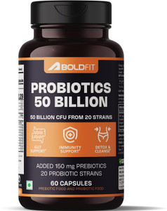 BOLDFIT Probiotic Supplement Pre Probiotics And Prebiotics 50 Billion ...