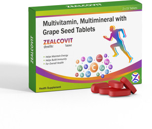 Zeal Pharmacure Multivitamin, Multimineral With Grape Seed Tablets ...
