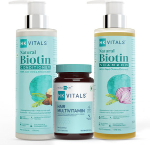 HEALTHKART HK Vitals Healthy Hair Kit - Biotin Shampoo, Conditioner ...