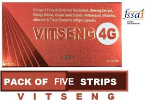 CADILA VITSENG 4G MULTIVITAMIN SOGTGEL HEALTHY HEART AND BODY ...