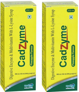zycare CADZYME WITH DIGESTIVE ENZYMES AND MULTIVITAMIN SYRUP (2*200ML ...