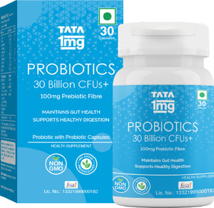 TATA 1mg Probiotics 30 Billion CFUs+ Capsule With Prebiotic Price in ...