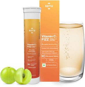 Setu Vitamin C: Fizz - 20 Effervescent Tablets (Pack of 1) | Amla ...