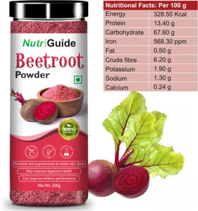 Nutri Guide 100% Natural & Pure Beetroot Powder (Beta Wulgaris) Price ...