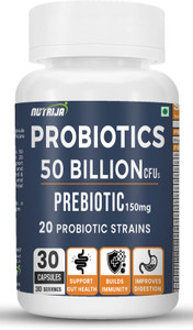 NutriJa Probiotics Supplement 50 - Probiotics for Gut Health Supplement ...