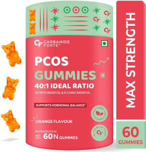 CARBAMIDE FORTE PCOS Balance Gummies, PCOS Supplement with 40:1 Ratio ...