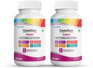HealthVit Cenvitan Women Multivitamin & Multimineral for Immunity - 60 ...