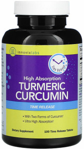 innovixlabs High Absorption Turmeric Curcumin, 100 Time Release Tablets ...