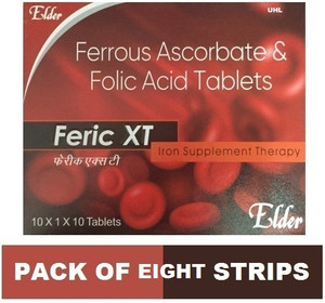 Uhl FERIC XT TABLET IRON SUPPLEMENT TABLET FOR MEN AND WOMEN (8*10TAB ...