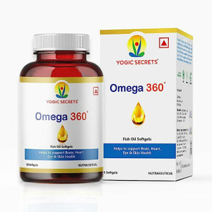 YOGIC SECRETS by Omega 360 High EPA + DHA for Heart, Brain, Joint ...