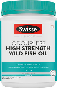 Swisse High Strength Fish Oil with 1500mg Omega 3 g for Heart, Brain ...