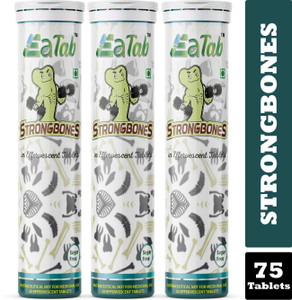 Ea Tab Strongbones In 75 Effervescent Tablets With Calcium & Vitamin C ...