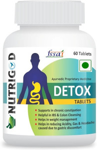 NUTRIGOD Ayurvedic Detox Tablets Natural Herbal Cleanse Full Body Detox ...