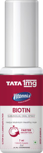TATA 1mg Biotin Oral Spray with Fast Absorption, for Hair, Skin & Nails ...