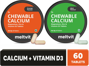 MELTVIT Chewable Calcium Tablets for Men & Women | Calcium and Vitamin ...