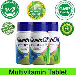 Health Ok MultiVitamin 30Tab For Good Health Men & Women Price in India ...