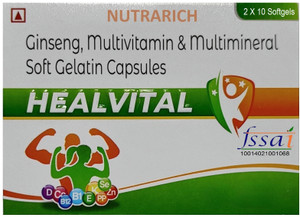 NUTRARICH Healvital Multivitamin Vitamin B12 Calcium Nutrition Energy ...