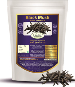 biotic Black Musli Powder (Curculigo Orchioides) Kali Musli Powder - 50 ...