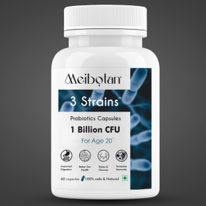 MEIBOTAN Probiotics 3 strains 1 bn CFU for age 20+ improves gut health ...